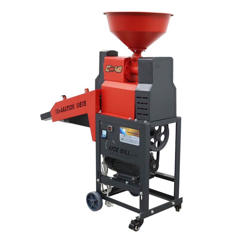 Farm Rice Milling Machine Millet Peeling Machine 220V with Wheels 130 ...