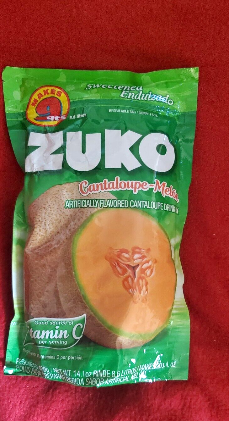 2 PACK ZUKO CANTALOUPE (MELON) FLAVORED DRINK MIX FORTIFIED WITH ...