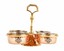 Steel Copper 4 Compartment Condiment Pickle Dry Fruit Bowl Set ...