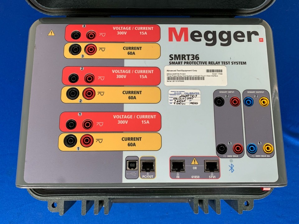 Megger SMRT36 Three Phase Relay Test Set w/ Smart Touch View Interface ...