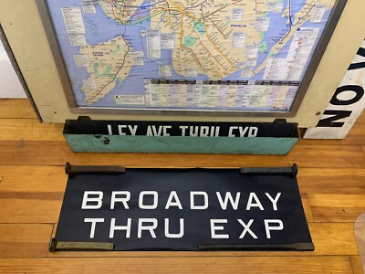 26X8 NY NYC IRT SUBWAY ROLL SIGN BROADWAY EXPRESS MANHATTAN HELLS ...