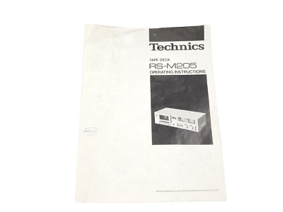 Technics RS-M205 Tape Deck Operating Instructions | eBay