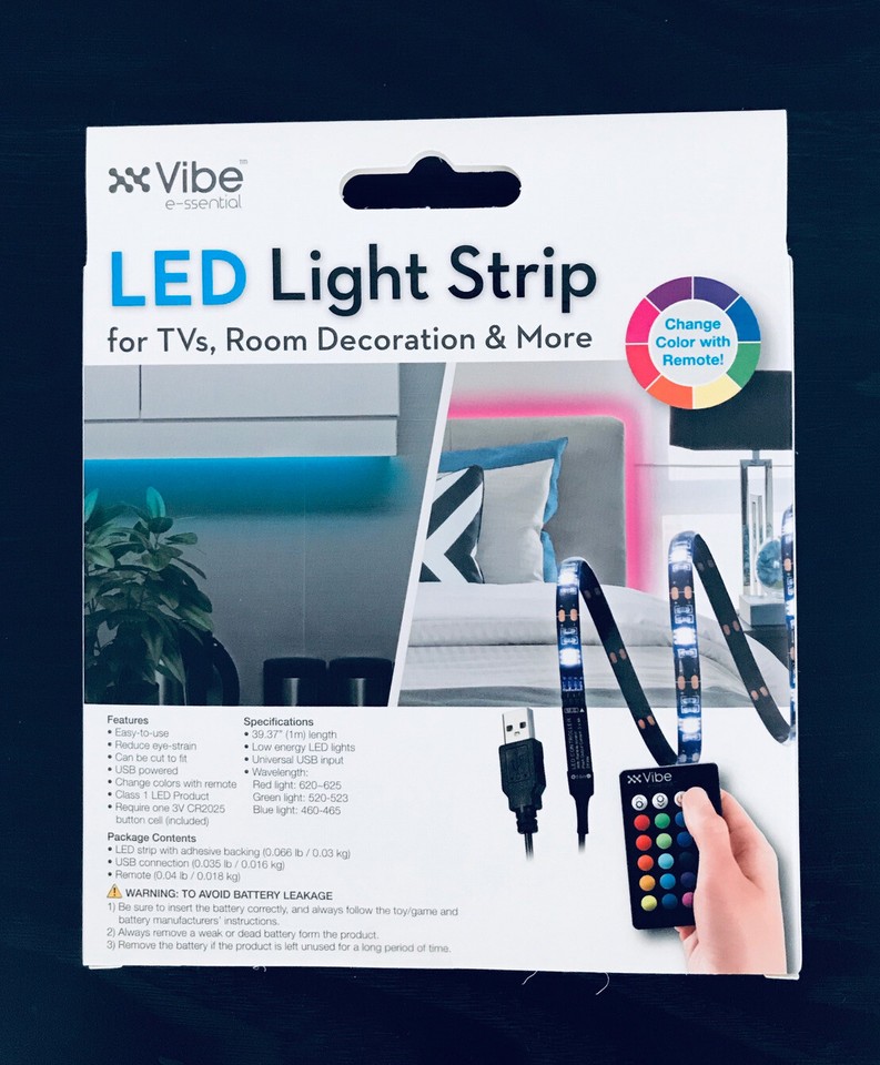 Vibe LED 39” Light Strip For TVs, Room Decoration - Multi-Color with ...