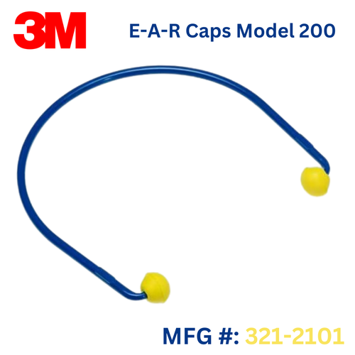 3M E-A-R Caps Model 200 Hearing Protector 17dB (#321-2101) Ear Plugs w ...