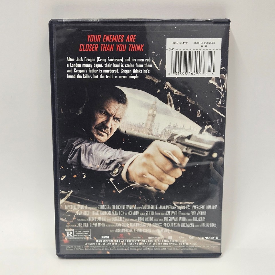 London Heist (2017) DVD Craig Fairbrass James Cosmo Nick Moran Action ...