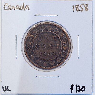 1858 Canada Large Cent VG First-Year Key Date | eBay