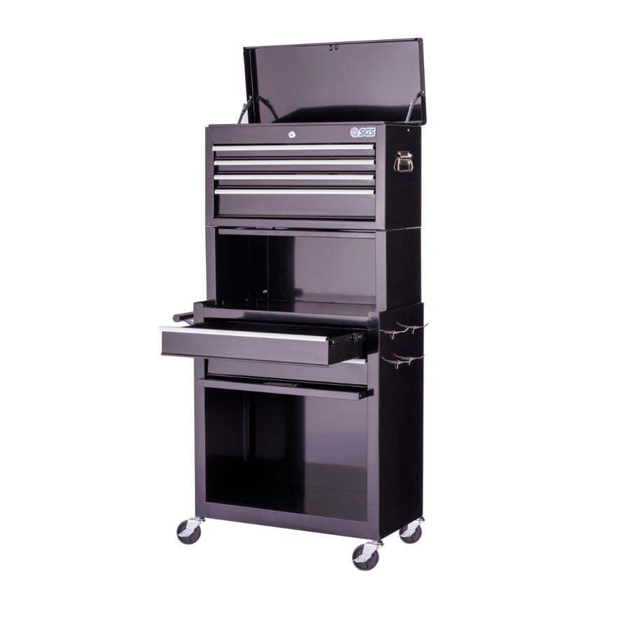 SGS Mechanics 6 Drawer Tool Box Chest & Roller Cabinet, Smooth Drawers ...