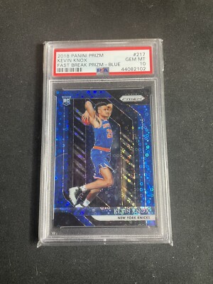 2018-19 Prizm Fast Break Blue Kevin Knox Knicks /175 PSA 10 | eBay