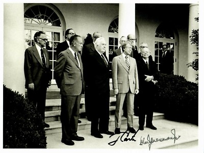 RARE! Jimmy Carter & Justice William Brennan Jr Hand Signed 10X8 B&W ...