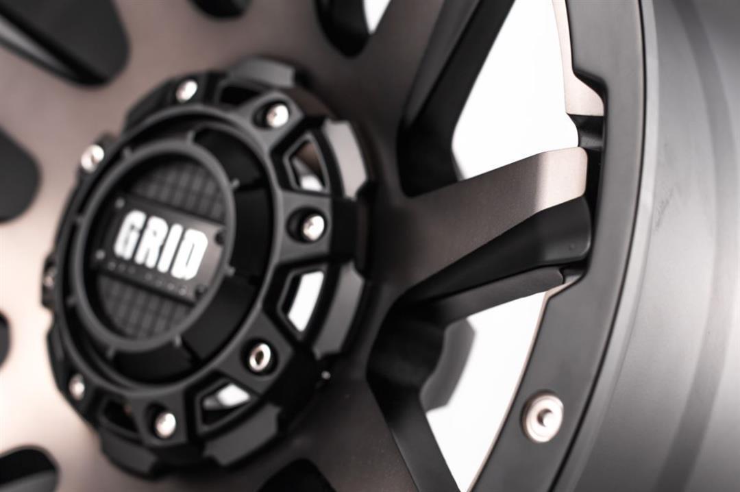 Grid 20x9 35 6x114.3 66.10 GD05 Matte Black Machined Face with Dark ...