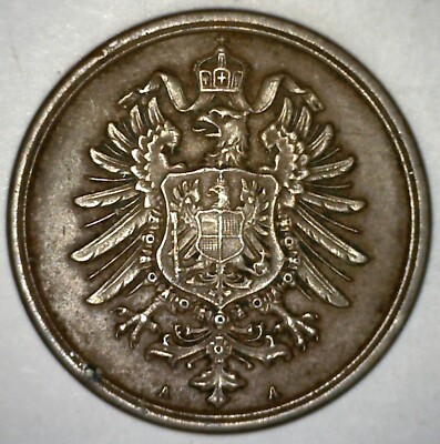 1877 A Germany 2 PFennig German Copper Circulated Coin | eBay
