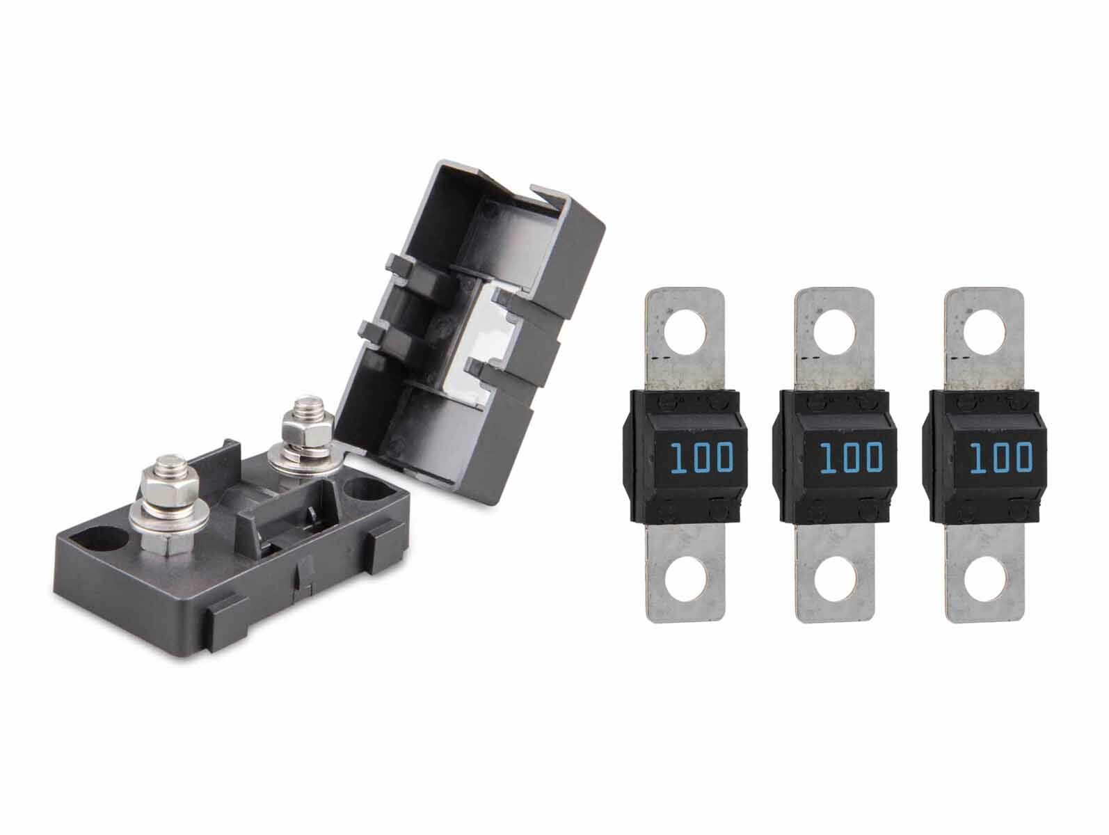 Victron Energy MIDI Fuse holder and 60A 80A 100A 125A 150A 200A fuses ...