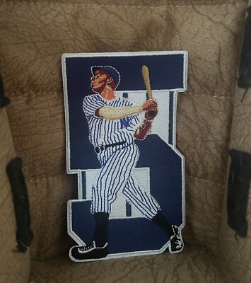 RARE Joe DiMaggio #5 New York Yankees 4.75in Iron / Sew On Embroidered ...