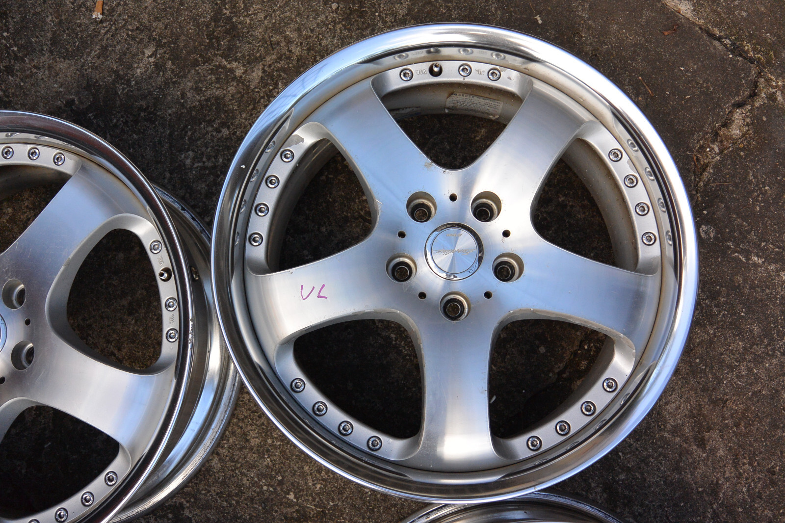 JDM 18" Work Euroline 5spoke wheels for civic alphard tsx rsx Harrier ...