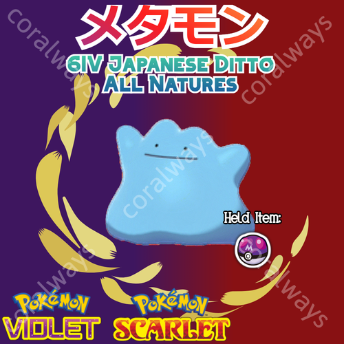 Buy Shiny 6IV ALL NATURE Ditto Set Pokemon Scarlet and Violet Online at ...