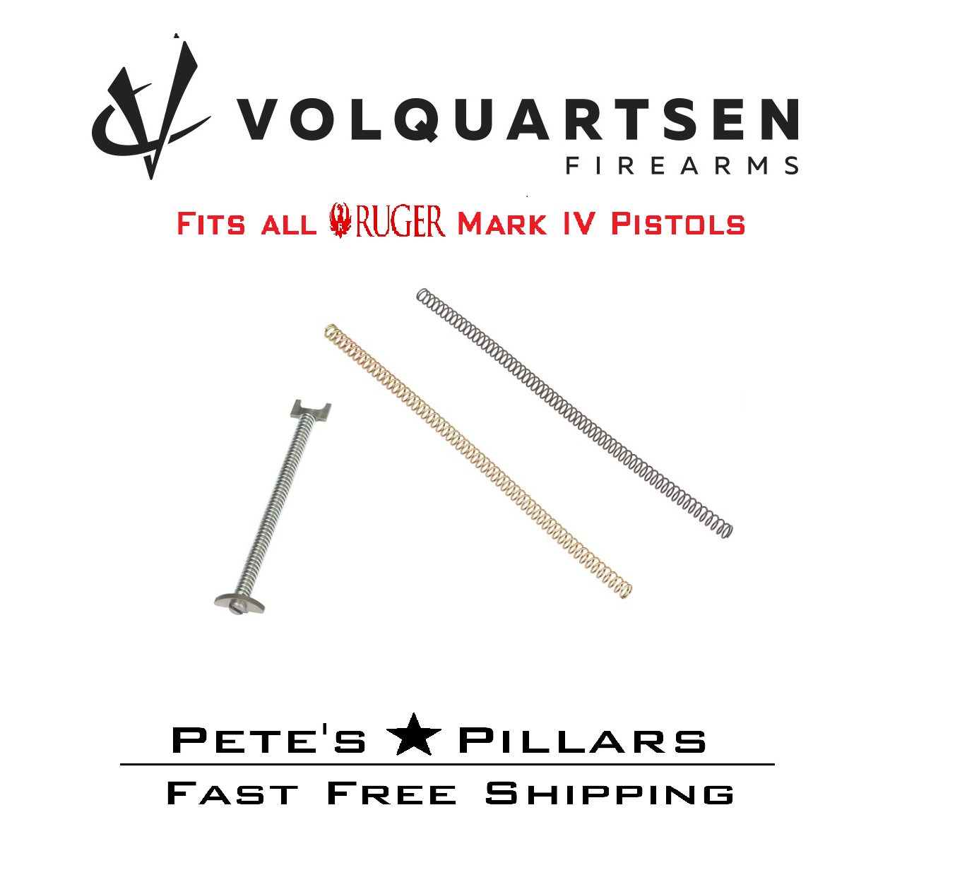 Volquartsen Ruger MK VS3 Mark 1 2 3 4 Recoil Spring Assembly LITE 22/45 ...