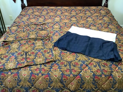 Chaps Leighton By Polo Ralph Lauren Queen Comforter Set 4 Piece Set | eBay