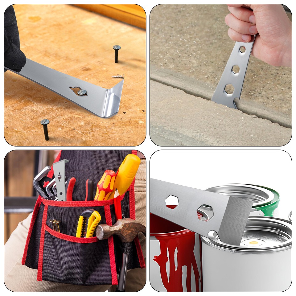 Pry Bar Tool Stainless Steel Prybar Scraper Portable Pry Hand Tool ...