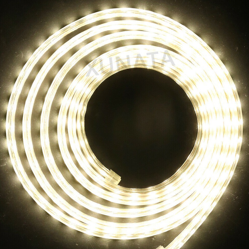RGB LED Strip Lights 220V 240V 5050 SMD Rope Tape Waterproof IP67 UK ...