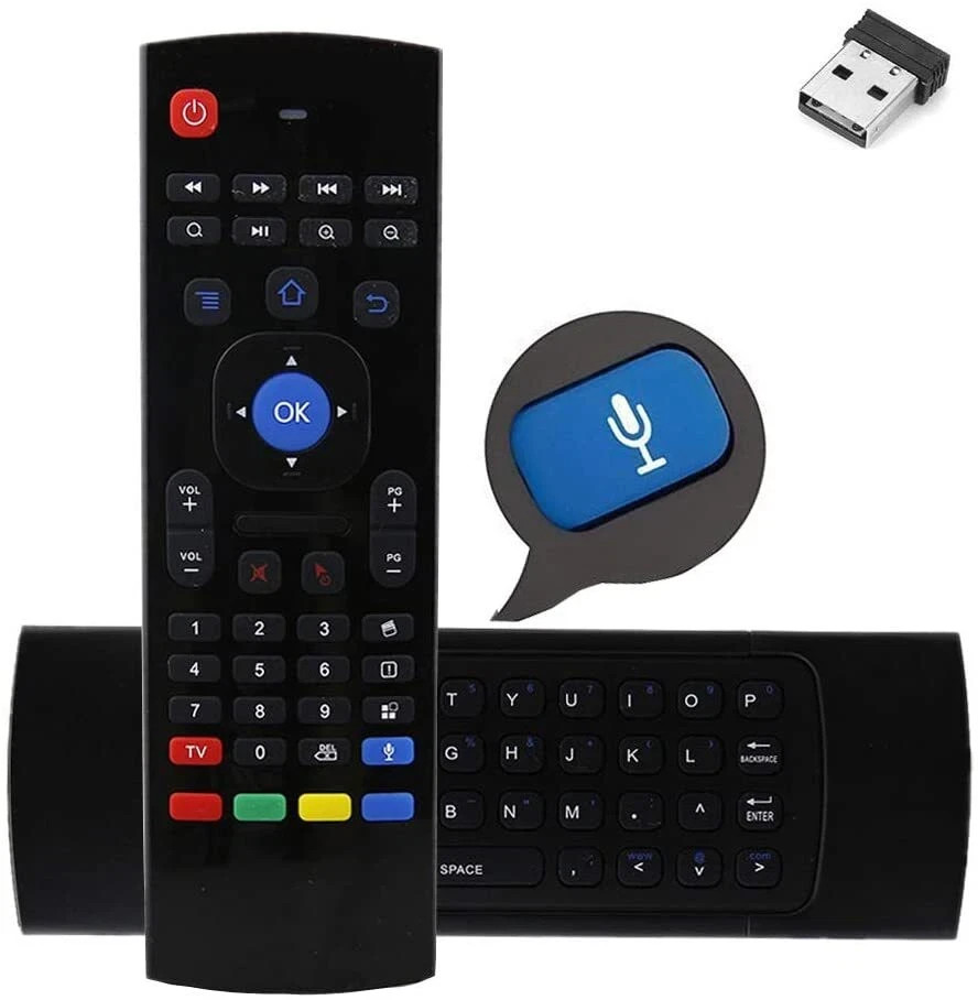 MX3 Air Fly Mouse 2.4G Wireless Keyboard Voice Remote control for ...