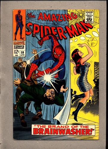 AMAZING SPIDER-MAN #59_APRIL 1968_VERY GOOD/fine_1st MARY JANE COVER ...