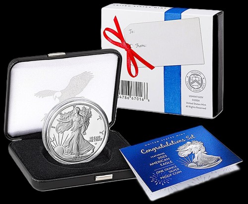 2025 W 1 oz Proof American Silver Eagle Congratulations Set | eBay