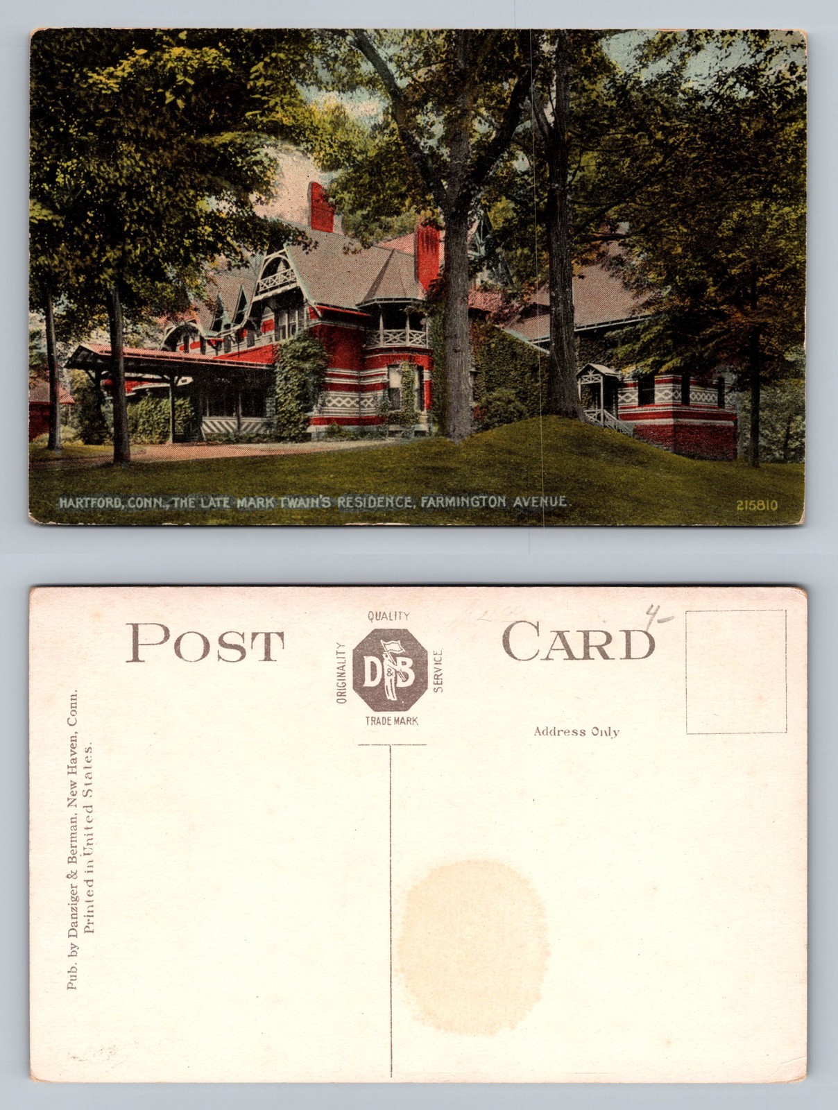 Hartford, CT-Connecticut, Mark Twain Residence Farmington Vintage ...