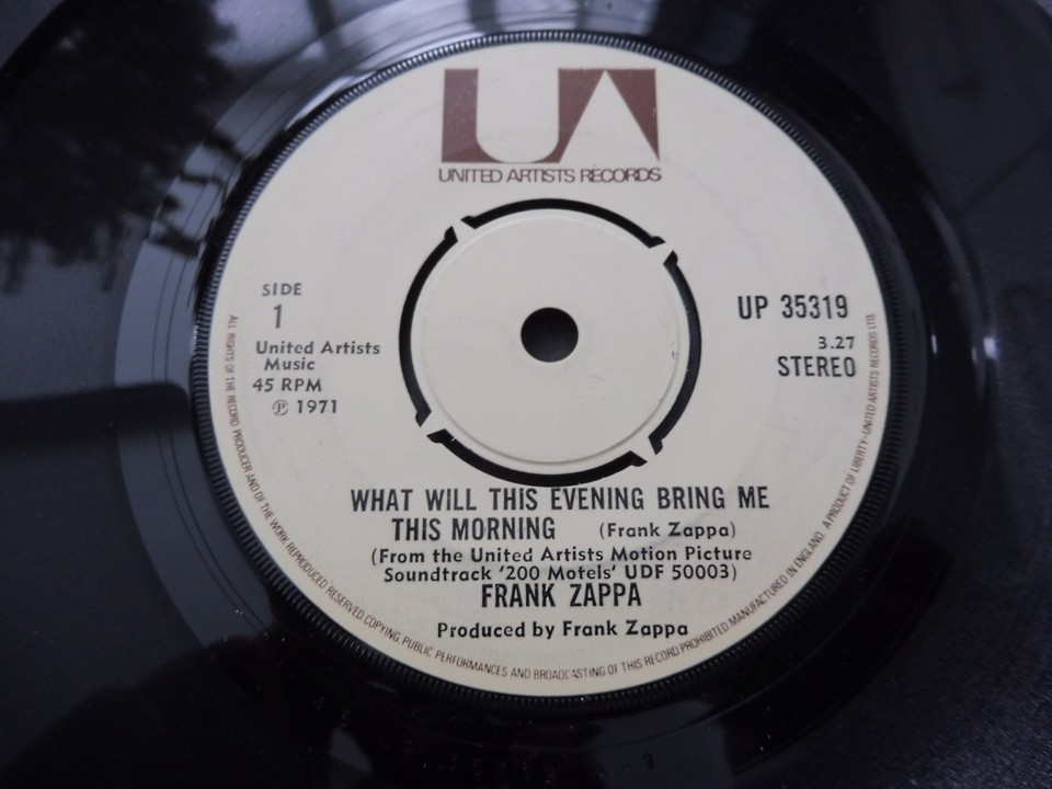 Frank Zappa – What Will This Evening Bring Me This Morning? 1971 UK 45 ...