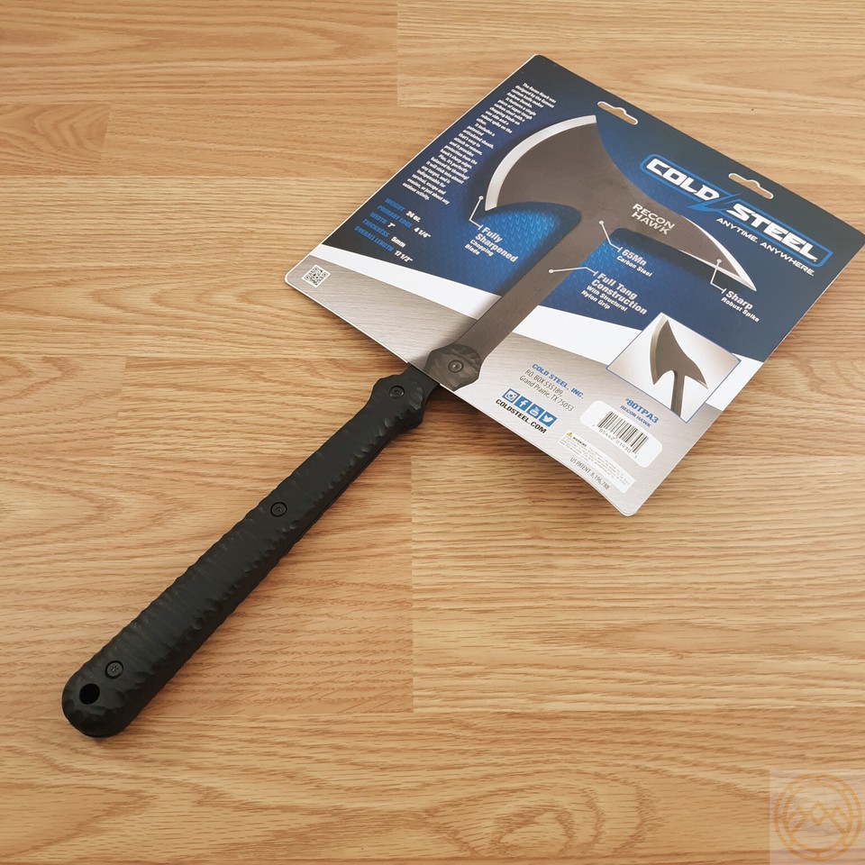 Cold Steel Recon Hawk Axe 7" Black Coated 65Mn Steel Head 4¼" Edge ...