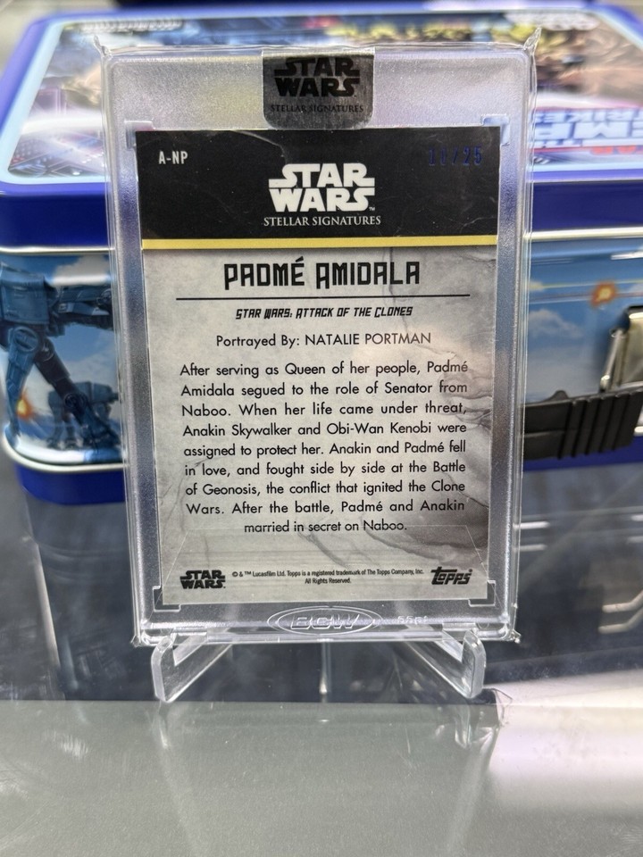 2021 Topps Star Wars Stellar Blue auto autograph Natalie Portman PADME 10/25 | eBay