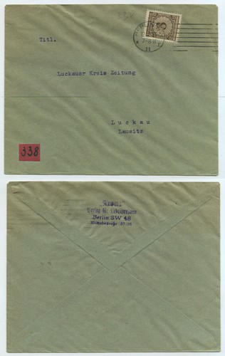 78039 - Beleg - Berlin 12.12.1923 nach Luckau | eBay.de