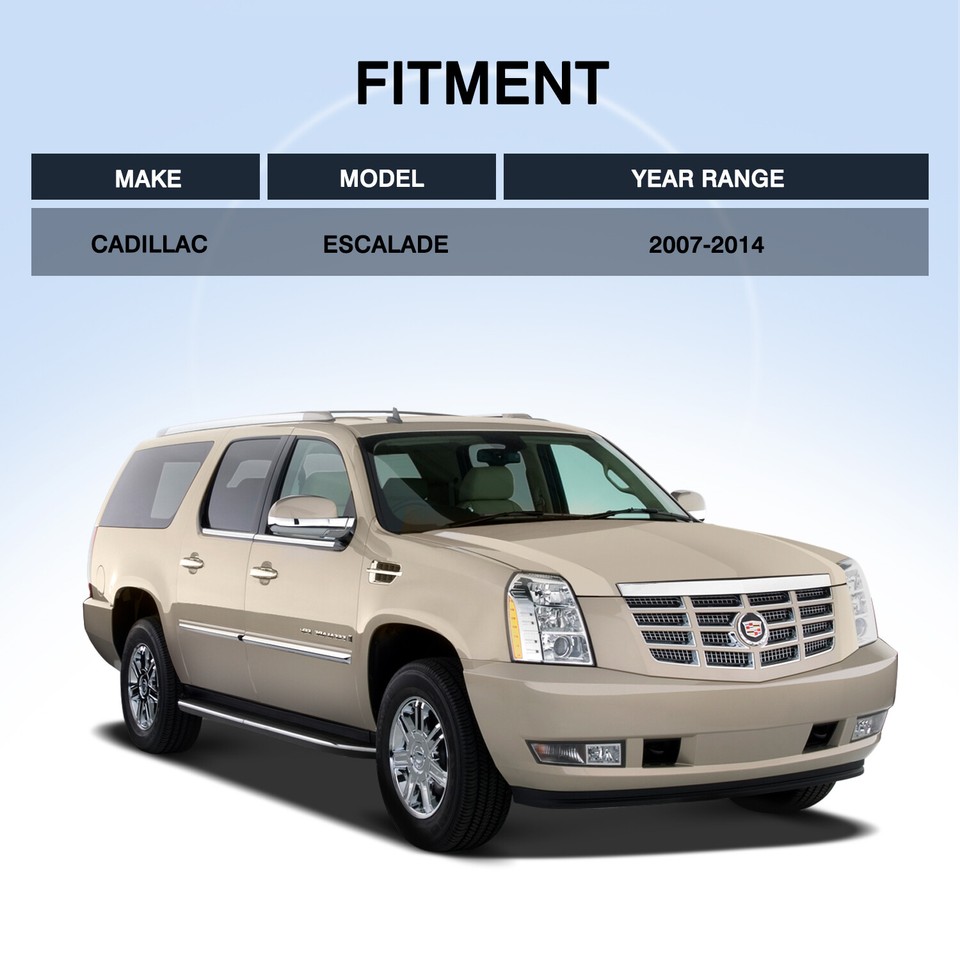 Headlight Assembly For 2007-2014 Cadillac Escalade w/HID Bulb&Ballast ...
