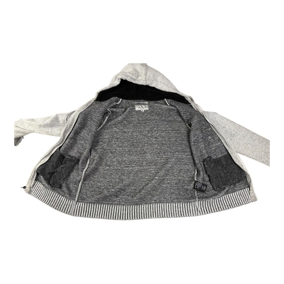 Nick Danger Men's Zip-Up Hooded Jacket Size XL Gray/ Black Shoulder ...