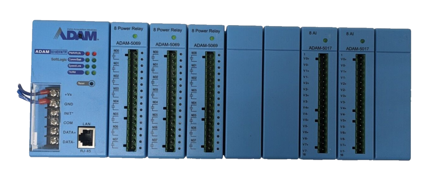 ADAM Advantech Data Acquisition Module 5510EKW/TP w/ 5x ADAM-509 8 ...