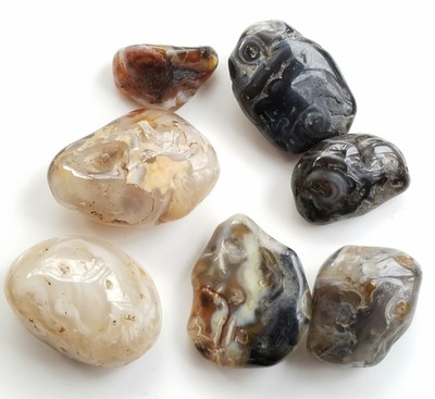 1/4 lb Tumbled Whole Agate Oco Geode Gemstone Crystals 5-8 Stones Gem ...