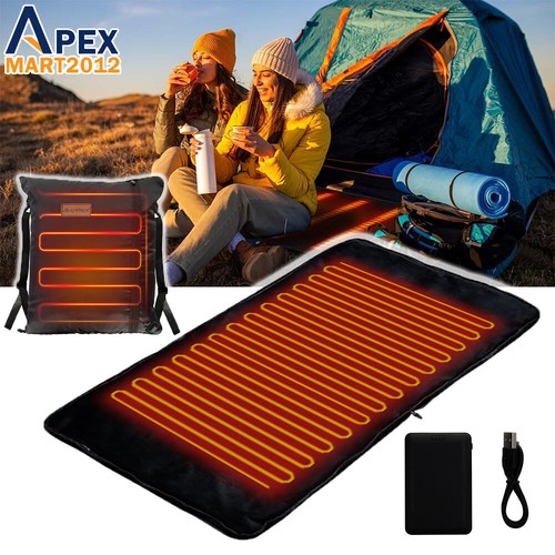 Electric Heated Sleeping Bag Liner Outdoor Camping USB Rechargeable ...