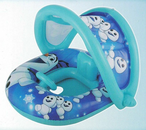 Infant Kid Pool Float with Sun Canopy Frozen OLAF Inflatable Infant ...