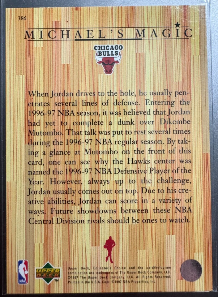 Michael Jordan 1997-98 Upper Deck Collector's Choice #386 Michael's Magic | eBay