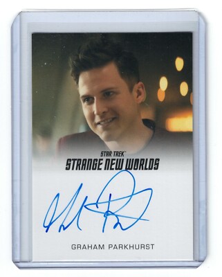 GRAHAM PARKHURST LT DEVER AUTOGRAPH CARD STAR TREK STRANGE NEW WORLDS ...