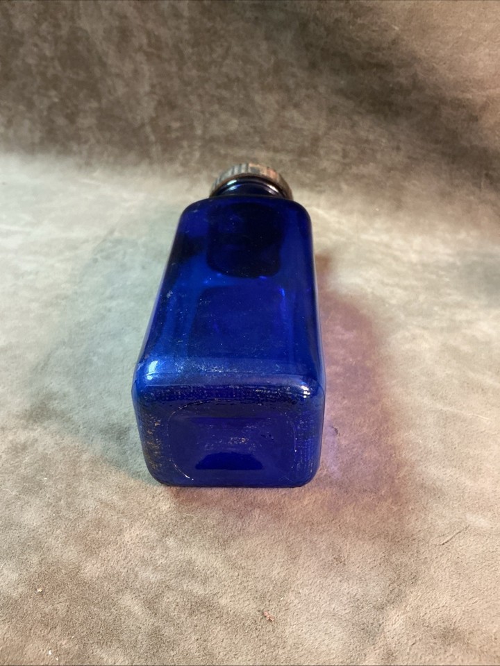 Dark cobalt blue hospital size for hospital use only bottle with cap ...