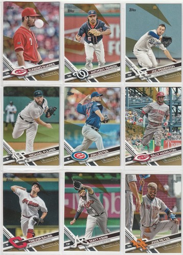 2017 TOPPS GOLD BORDER UPICK SUAREZ KEMP REYES PEDERSON LESTER BAUER ...