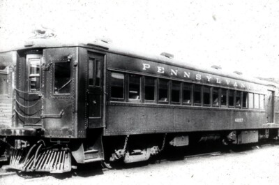 PRR pennsylvania railroad 4657 oil electric car b-w slide | eBay