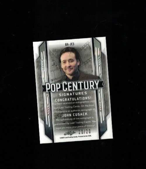 John Cusack Con Air 2021 Purple Leaf Pop Century Autograph 20/20 | eBay