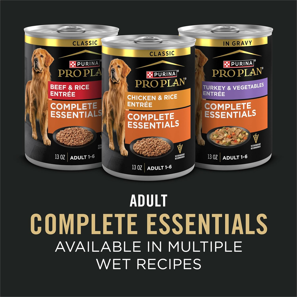 Purina Pro Plan Complete Essentials Shredded Blend Chicken and Rice Dog ...