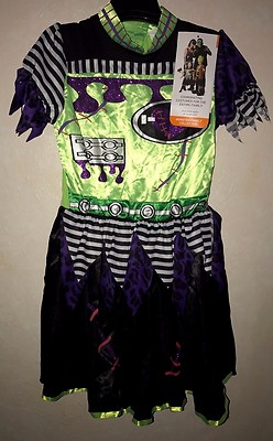 girls NEW NWT HALLOWEEN MISS MONSTER COSTUME DRESS size large 10-12 ...