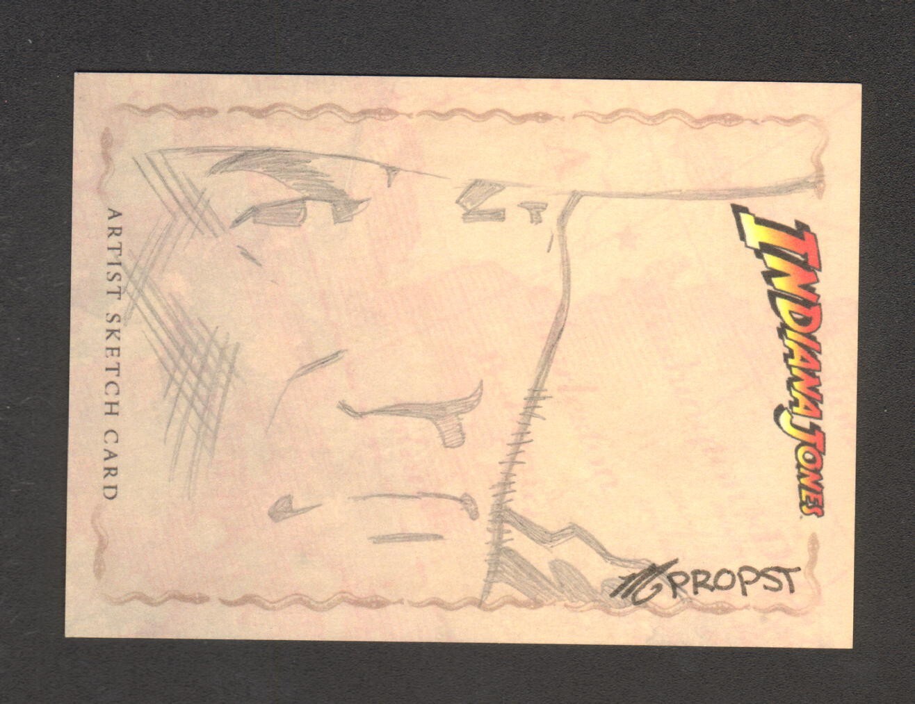 INDIANA JONES HERITAGE SKETCH ART CARD BY MARK PROPST 1/1 TOPPS 2008 | eBay
