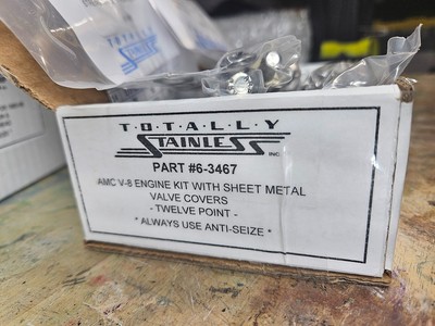 AMC V8 ENGINE KIT W/SHEET METAL VALVE COVERS # 6-3467 - TOTALLY ...