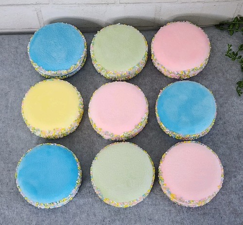 Pastel Macaron Cookies Foam Easter Christmas Ornaments 3 3/4 ...