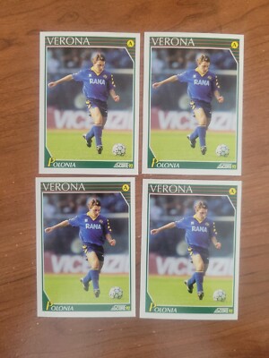 4 x 1992 Score Italian Serie A Soccer Italy Cleto Polonia Verona #258 ...