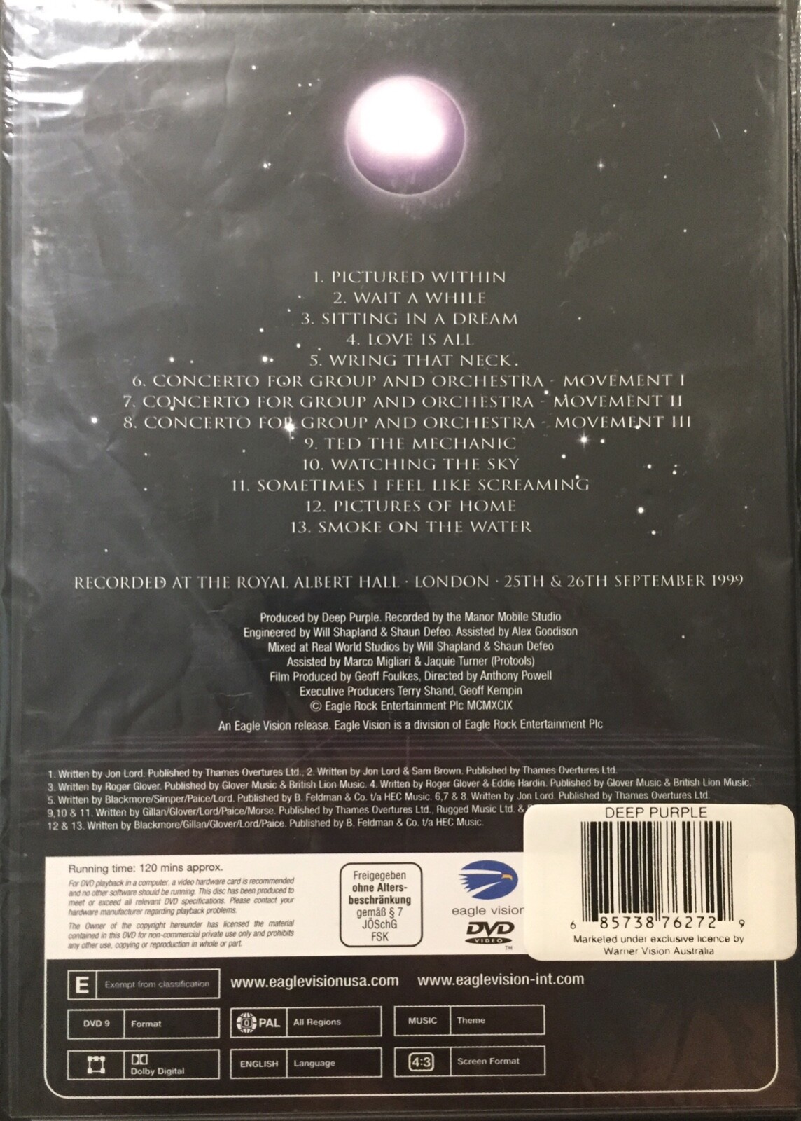 Deep Purple-In Concert with the London Symphony Orchestra (DVD, 1999 ...